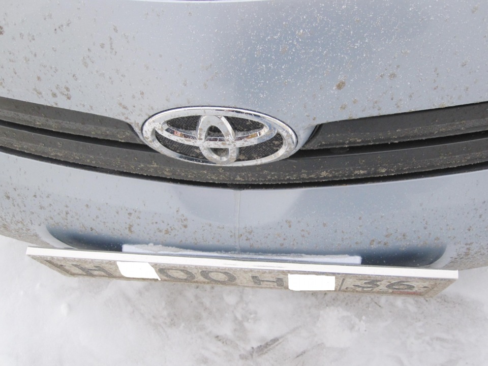 Накладка под номерной знак ! — Toyota Corolla (140/150), 1,6 л, 2007 ...