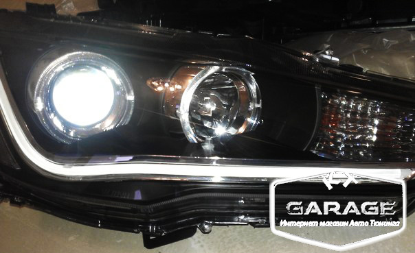 Фары лансер 10 ауди Р8 стиль. В наличии — kt-garage.com на DRIVE2