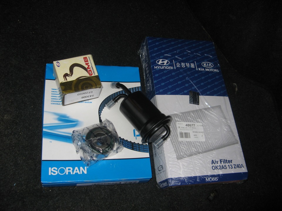 замена грм, роликов и фильтров — KIA Spectra, 1,6 л, 2007 года ...