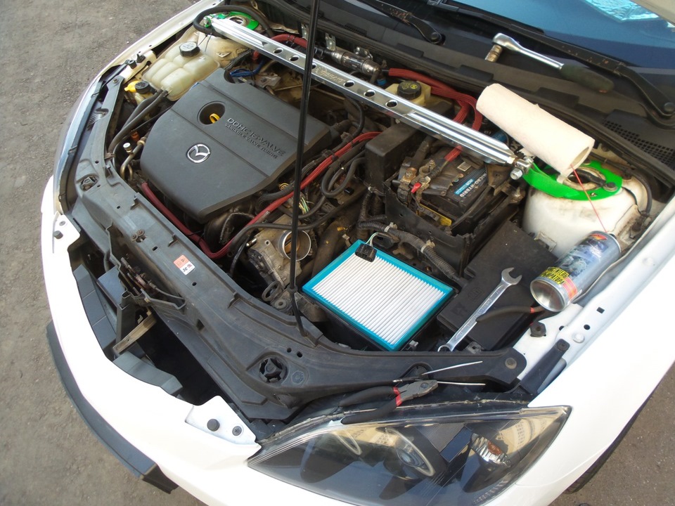 чистка дросселя и форсунок в ультрозвуковой ване — Mazda 3 (1G) BK, 2,5 ...