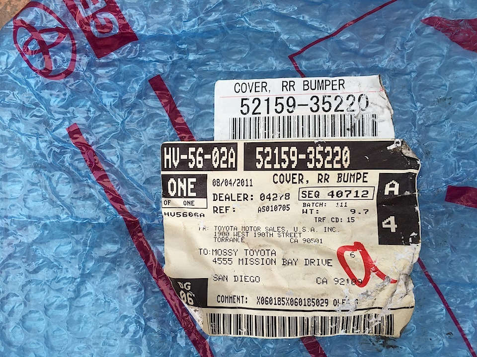 5215935220 Задний бампер TOYOTA LEXUS | Запчасти на DRIVE2