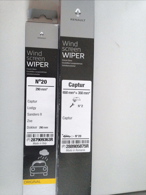 287909363R Щетка стеклоочистителя двери задка RENAULT | Запчасти на DRIVE2