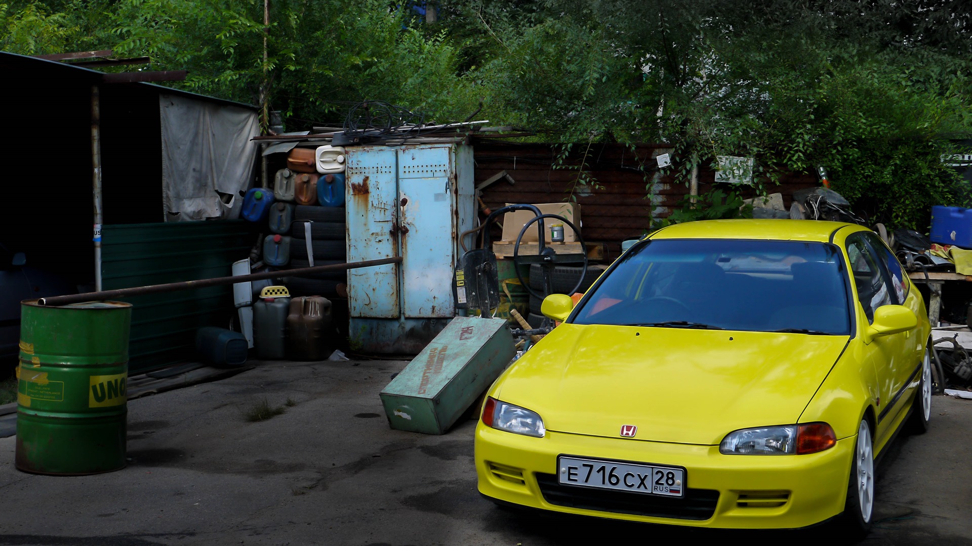 Honda Civic Hatchback (5G) 2.2 бензиновый 1995 | EG3 yellow ашТуТу + T2W4 на DRIVE2