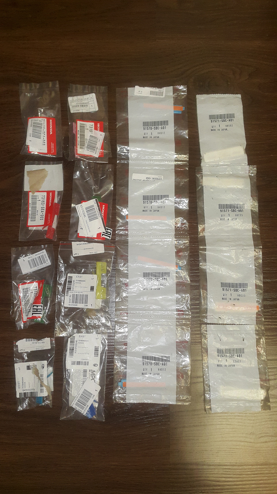 91571SDCA01 КЛИП/CLIP B, TAPE Honda | Запчасти на DRIVE2