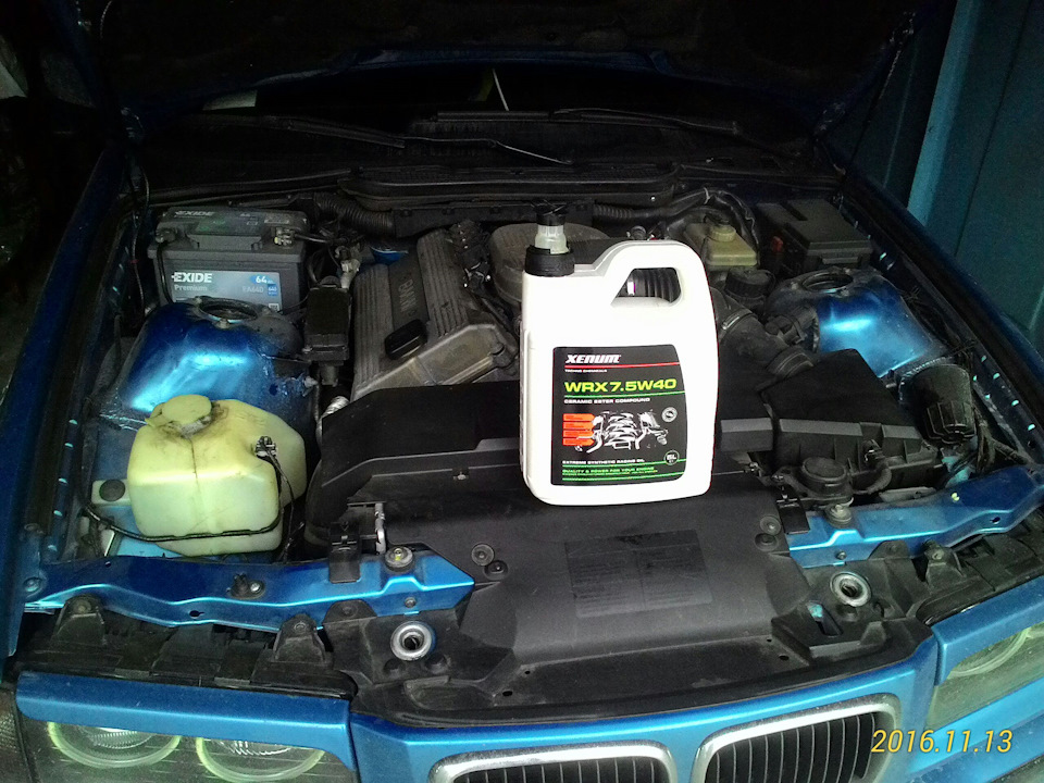Традиционная замена масла Xenum WRX 7.5W40 — BMW 3 series (E36), 1,9 л ...