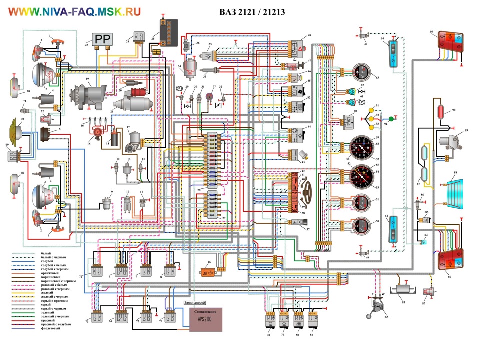 Электропроводка нива 2121 — Lada 4x4 3D, 1,6 л, 1985 года | электроника ...