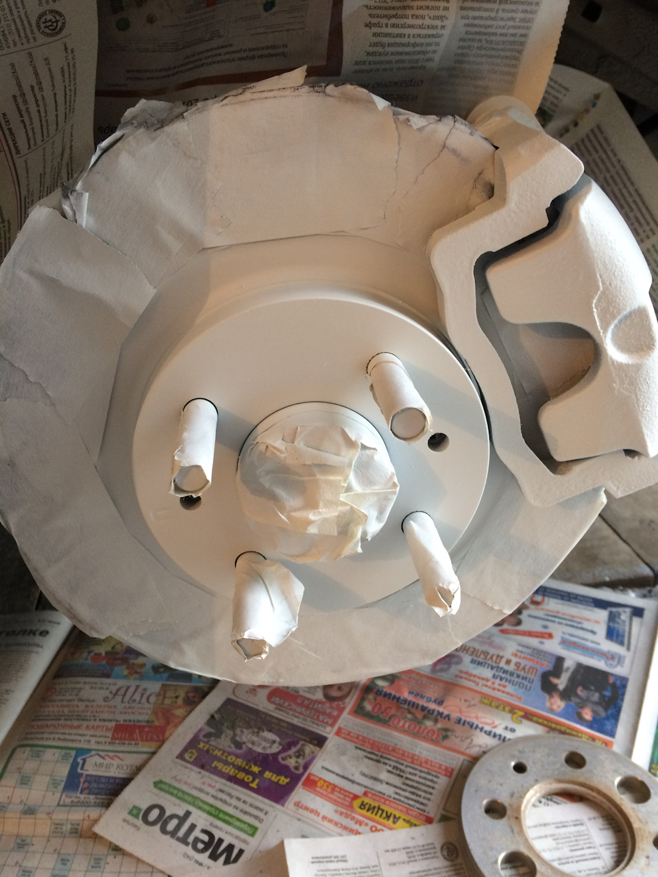 Покраска суппортов в RAL 4008 — Lada 2113, 1,6 л, 2010 года | стайлинг ...