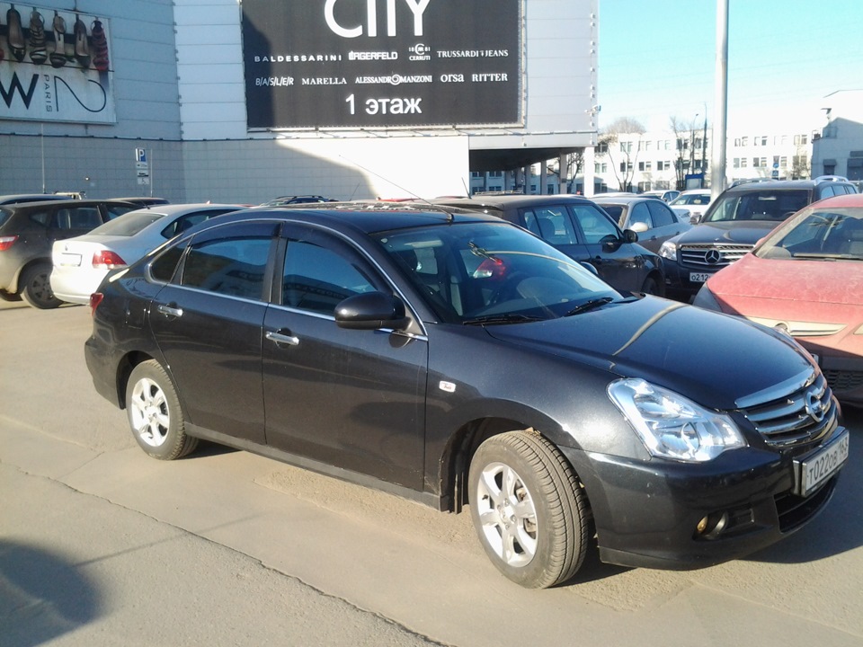 затонировался suntek hp 50 blue — Nissan Almera V (G11/15), 1,6 л, 2013 ...