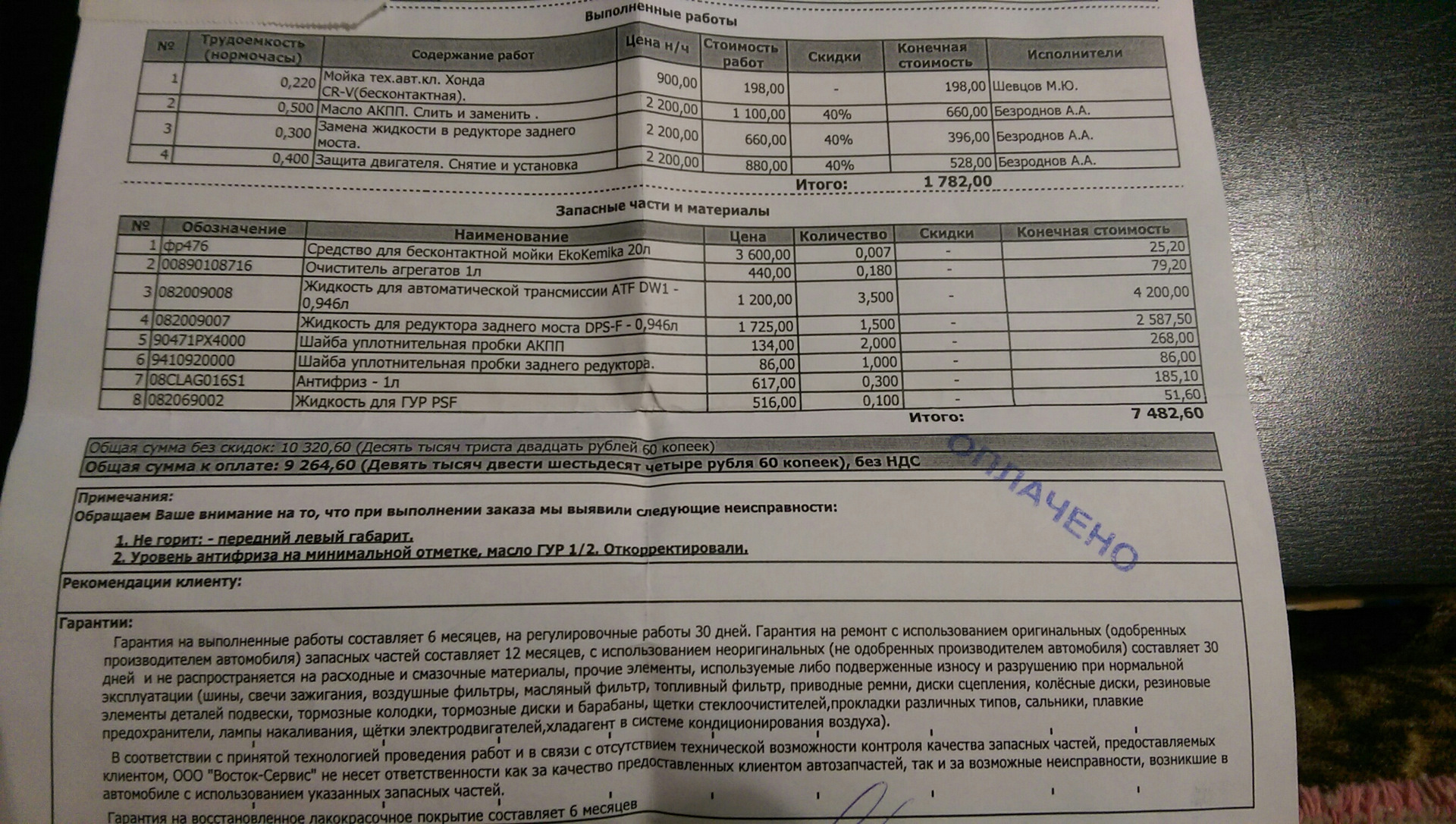 Замена масла в акпп и в редукторе — Honda CR-V (RE), 2,4 л, 2009 года ...