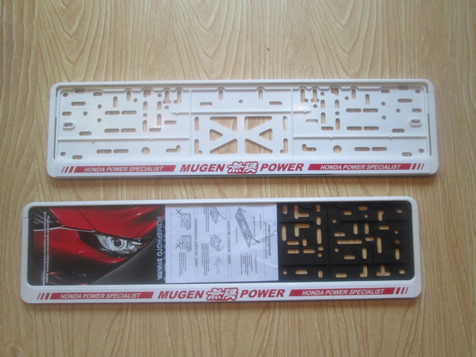 Изготовил себе номерные рамки MUGEN POWER — Honda Edix, 1,7 л, 2004 ...