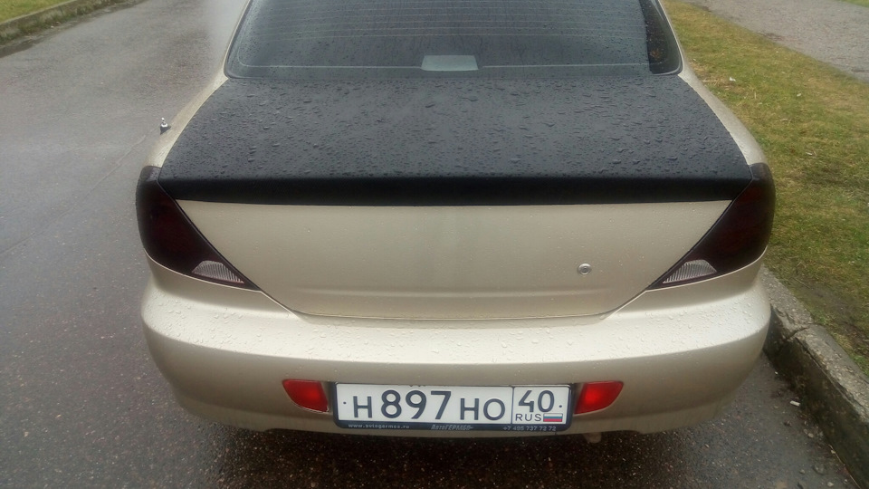Спойлер. Установка и пару фото — KIA Spectra, 1,6 л, 2009 года | тюнинг ...
