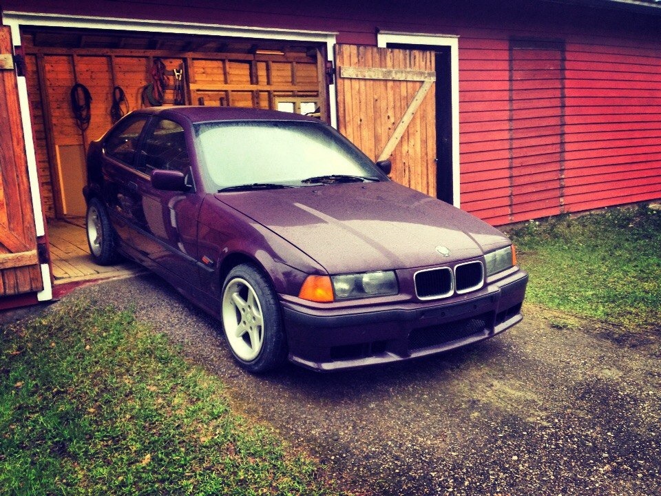 Первый выезд и примерка Racing Dynamics. — BMW 3 series (E36/5), 1,8 л ...