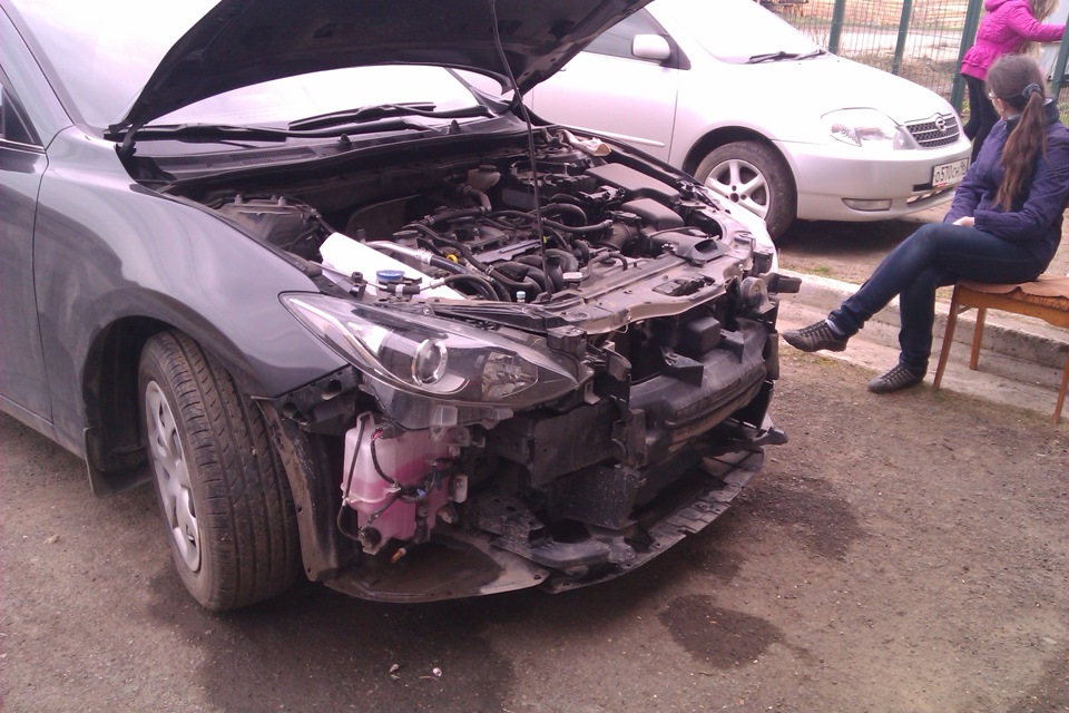 Сигнал и сетка в бампер — Mazda 3 (3G) BM, 1,6 л, 2013 года ...