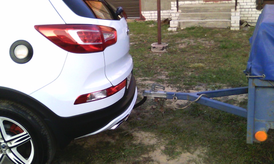 Машинка с прицепом. — KIA Sportage (3G), 2 л, 2012 года | фотография ...