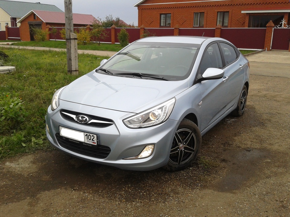 Обновил колеса! — Hyundai Solaris (1G), 1,6 л, 2013 года | колёсные ...