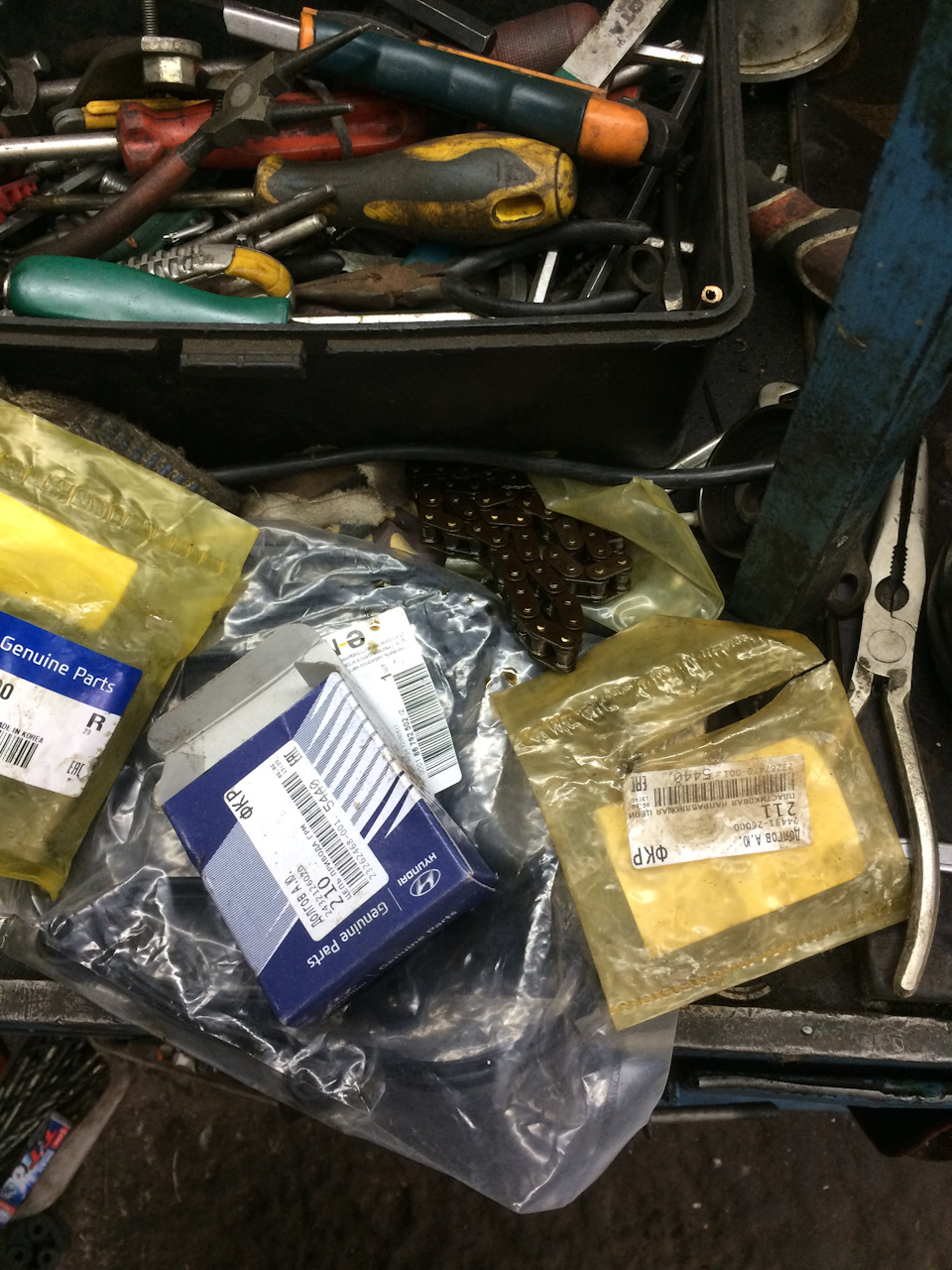 Замена цепи валов ГРМ и лишение девственности катализатора) — Hyundai ...