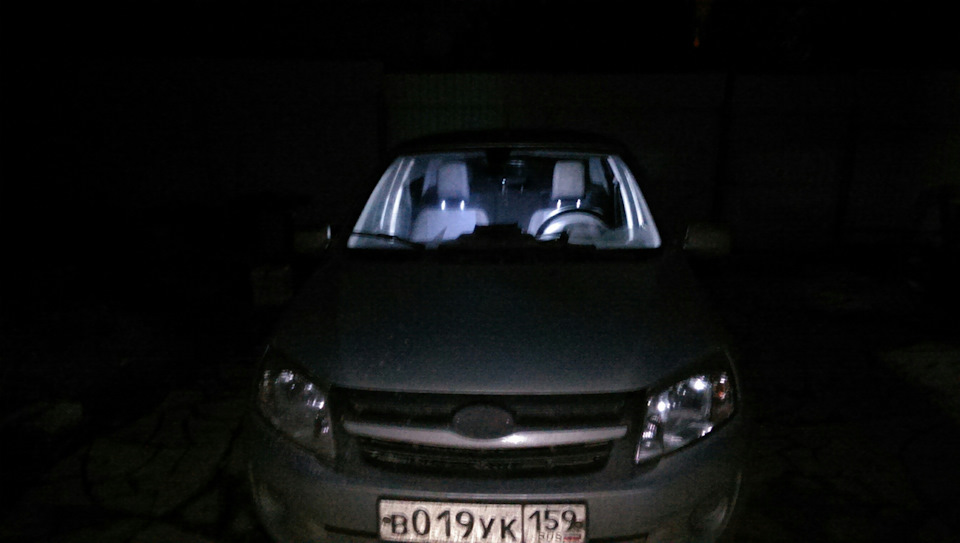 Переделка штатного освещения салона. — Lada Гранта (1G), 1,6 л, 2013 ...