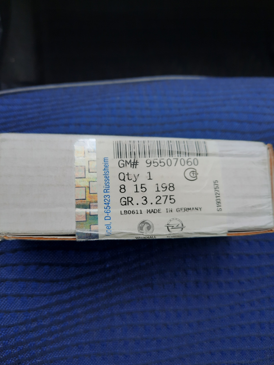 95507060 Клапан контроля впрыска топлива GM | Запчасти на DRIVE2