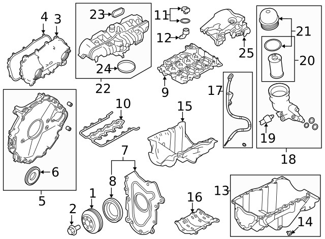 LR077985 Front Cover Jaguar Land Rover | Запчасти на DRIVE2
