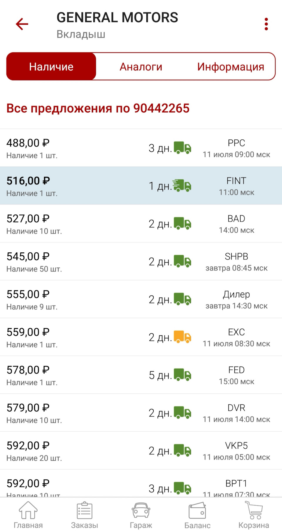 90442265 Вкладыш сферический КПП (комплект) GM | Запчасти на DRIVE2