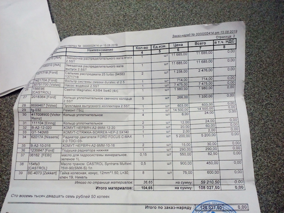 8699467 Прокладка выпускного коллектора Volvo | Запчасти на DRIVE2