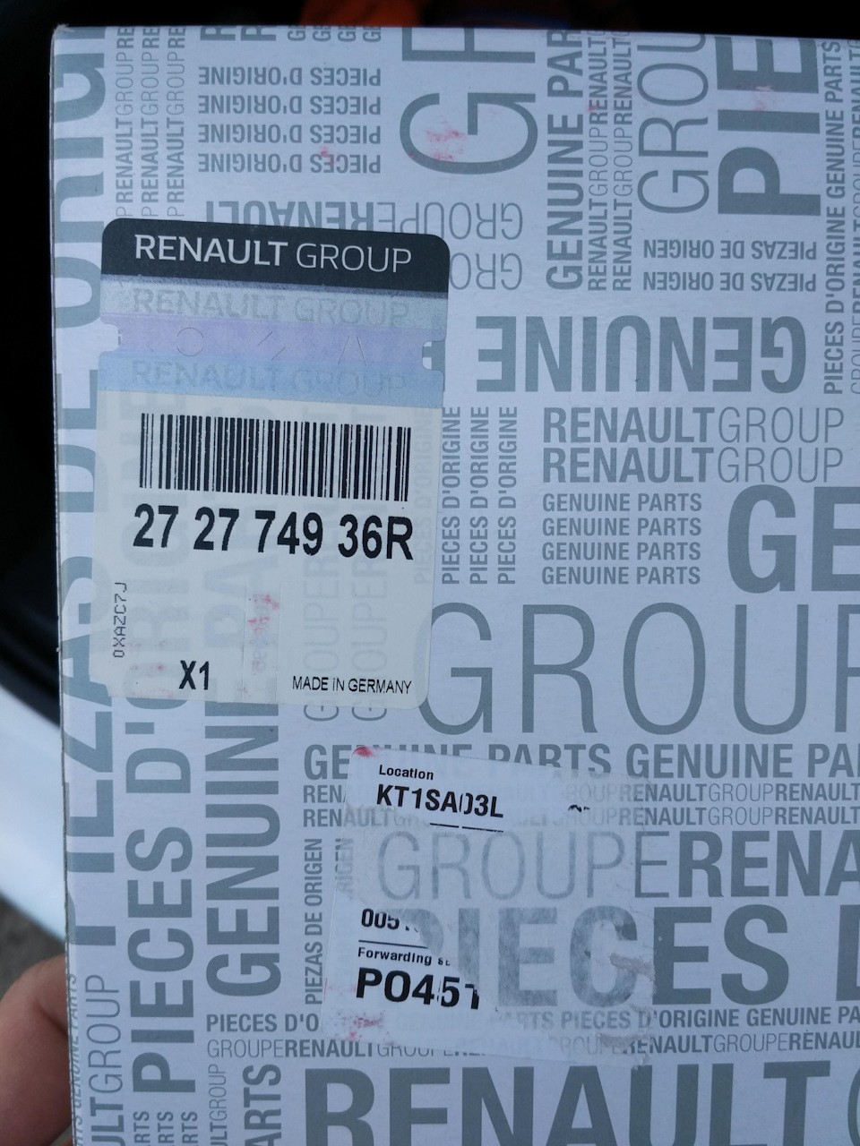 272774936R Фильтр салона RENAULT | Запчасти на DRIVE2