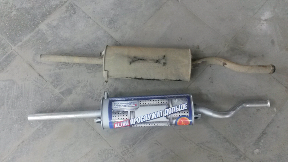 Замена Глушителя Transmaster universal 11.17AL — Lada 21099, 1,5 л, 2000 года | своими руками ...