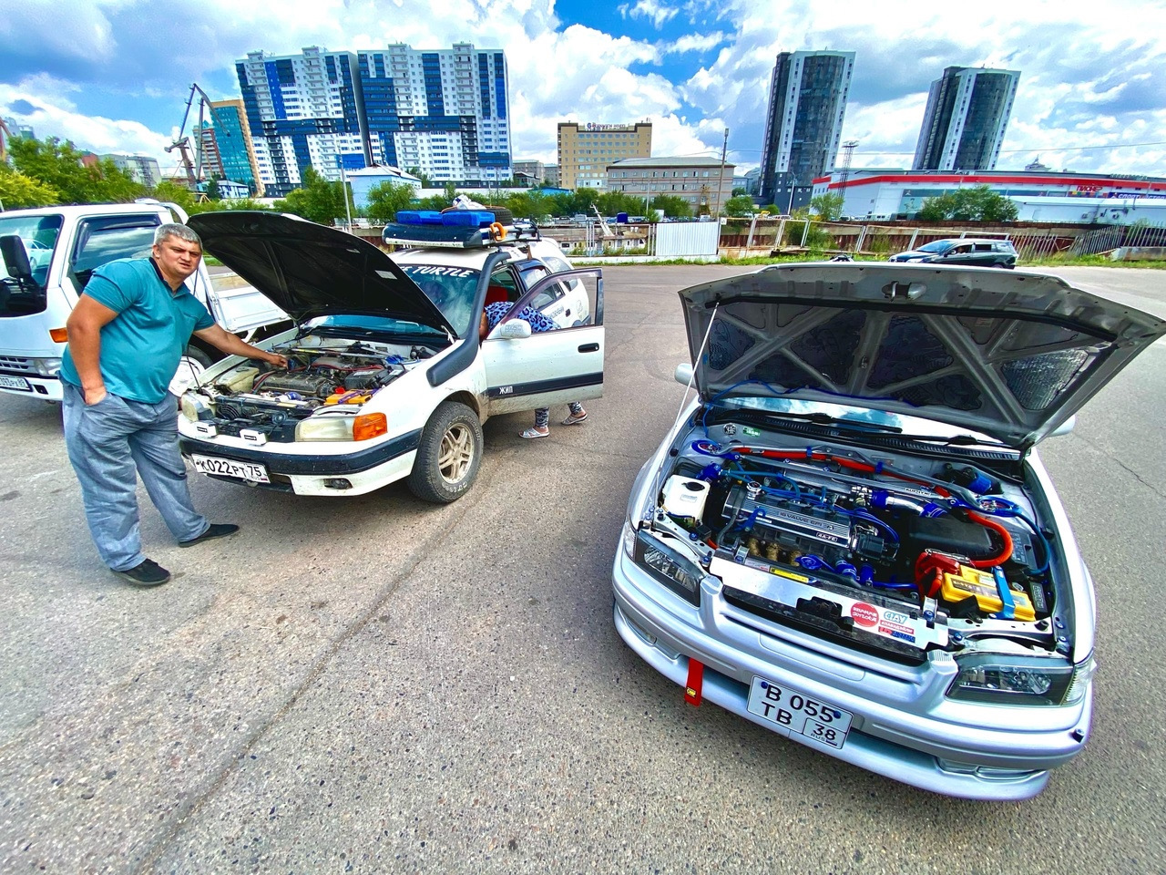 Встреча низкого и высокого ) — Toyota Sprinter Carib (111), 1,6 л, 2000 ...