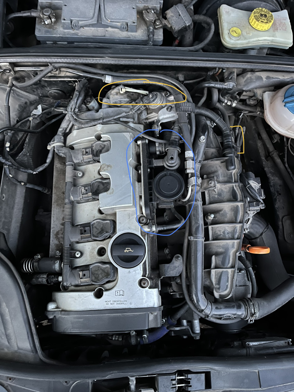 Плавают обороты, ищем подсос воздуха — Audi A4 Avant (B7), 2 л, 2005 ...