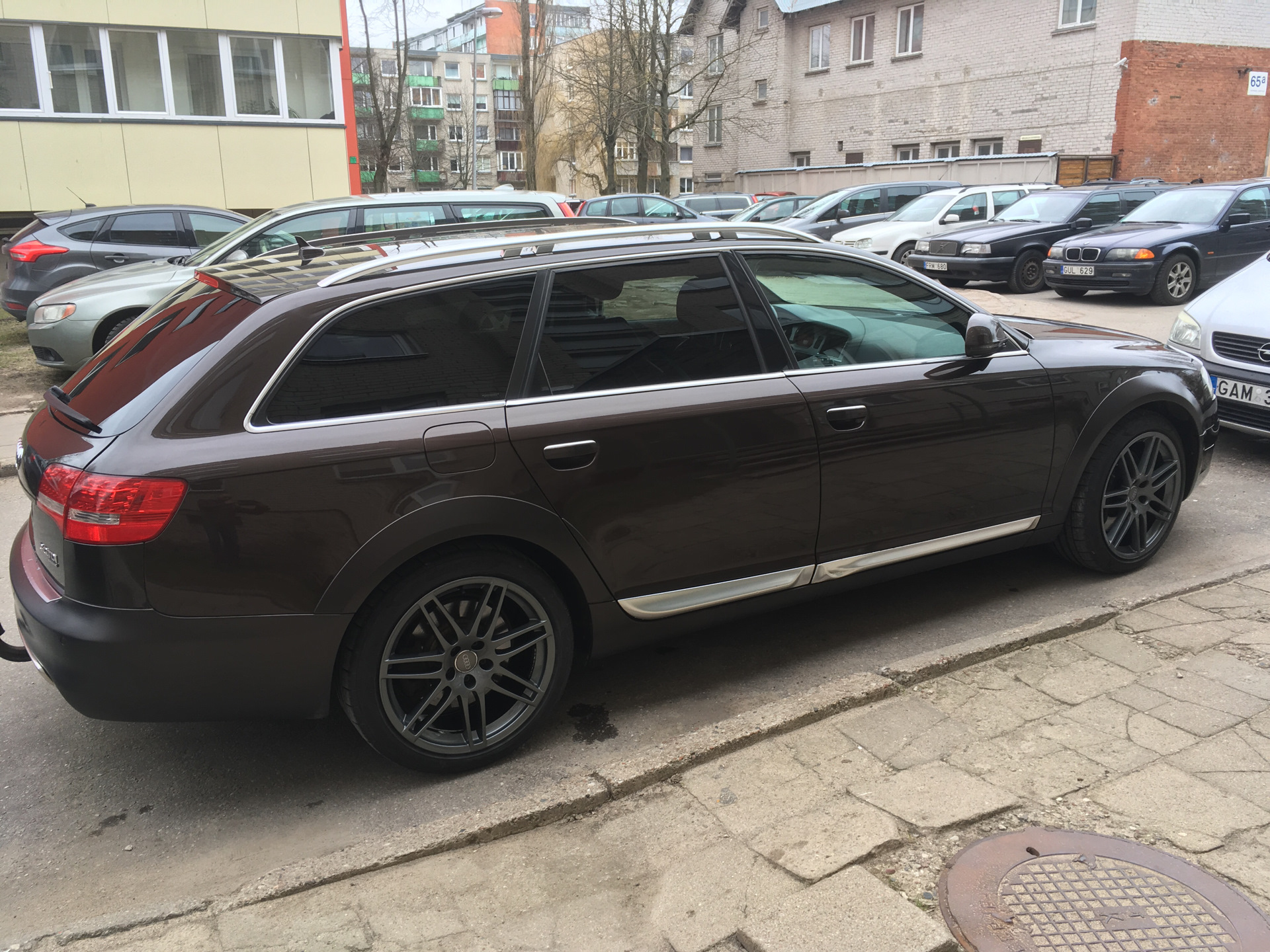 Поперечные рейлинги на Allroad — Audi A6 (C6), 3 л, 2009 года ...
