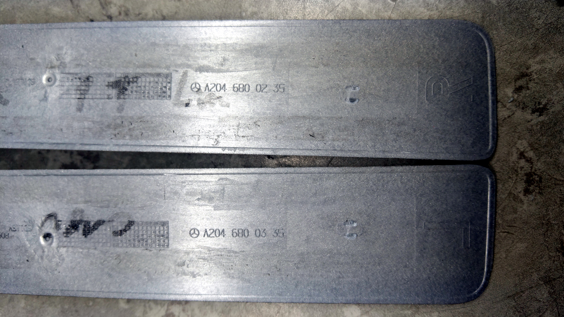 Матовые накладки порогов сзади — Mercedes-Benz C-Class (W204), 1,6 л ...