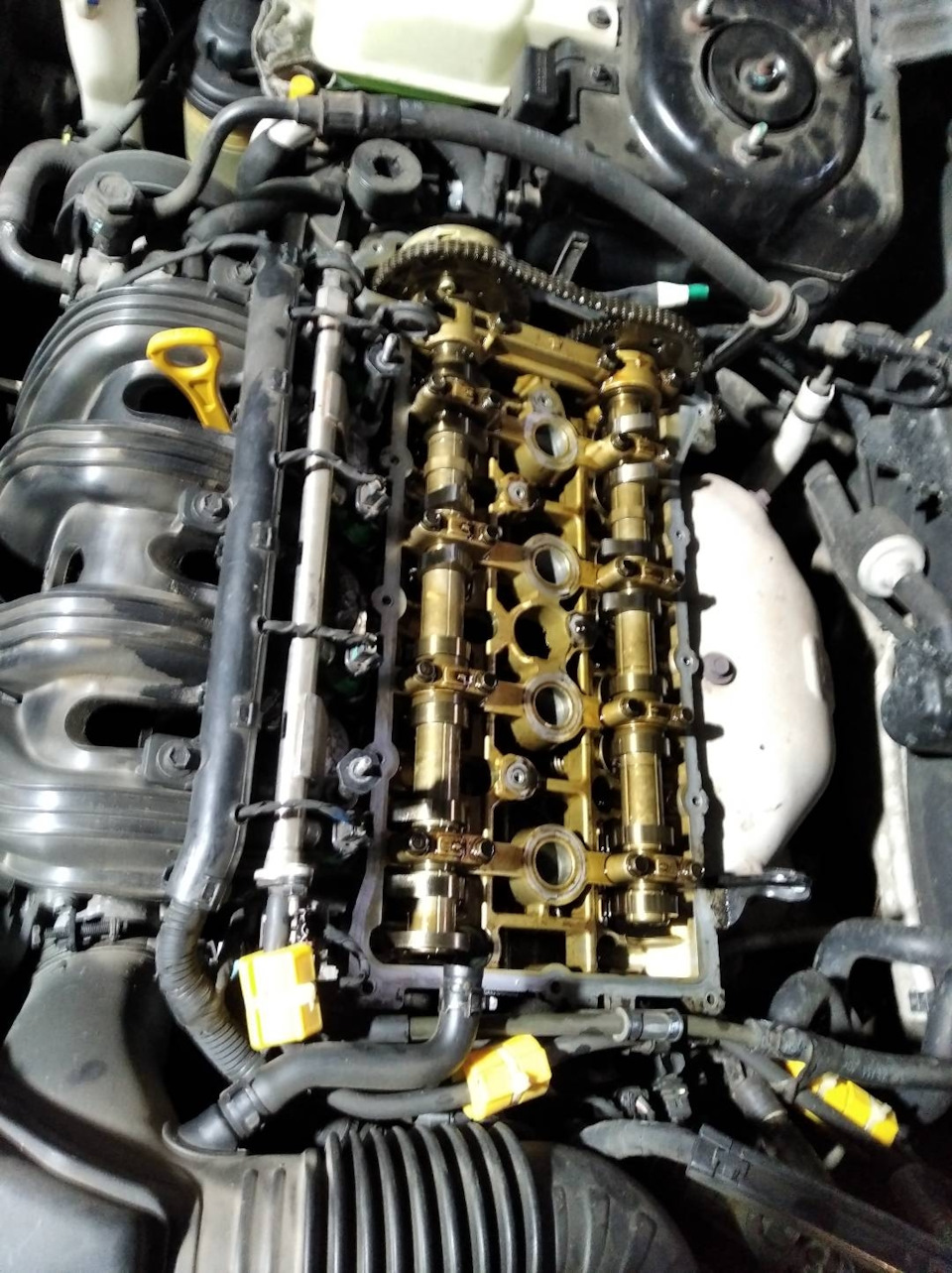 Прокладка клапанной крышки +свечи зажигания. — Hyundai Sonata V (NF), 2 ...