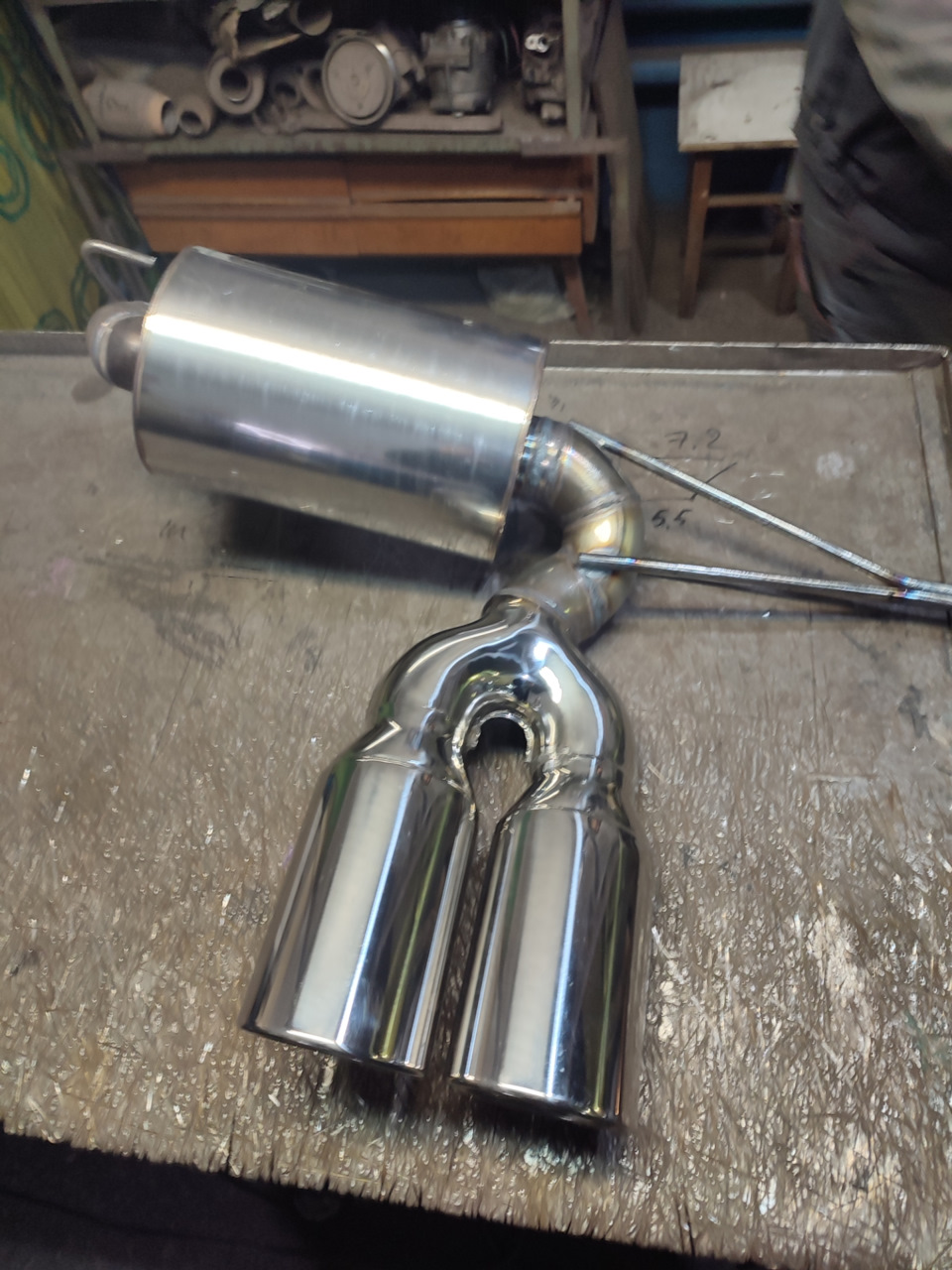 Выхлоп Custom — Toyota Ractis (2G), 1,5 л, 2011 года | тюнинг | DRIVE2