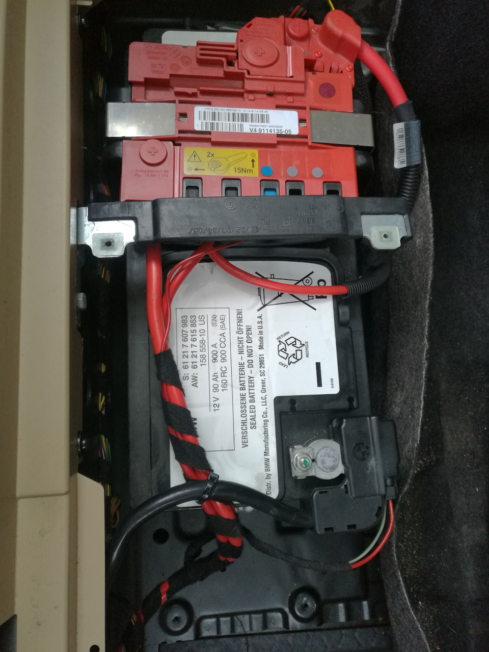 Аккумулятор — BMW X5 (E70), 3 л, 2007 года | наблюдение | DRIVE2