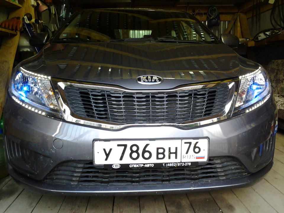 часть 1 замена штатного освещения на светодиоды — KIA Rio (3G), 1,4 л ...