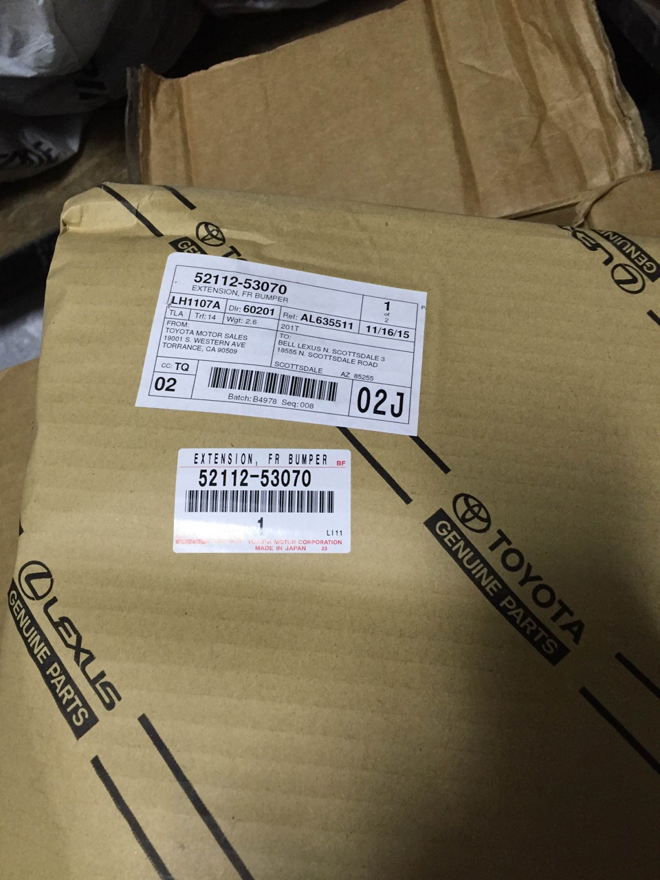 5211253070 Накладка бампера TOYOTA LEXUS | Запчасти на DRIVE2