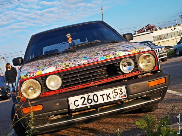 Sticker Bombing — Volkswagen Golf Mk2, 1,6 л, 1988 года | стайлинг | DRIVE2