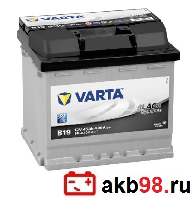 Аккумулятор " Varta Black Dynamic B19 " 45 Ач 400 А (545412040). Купить ...