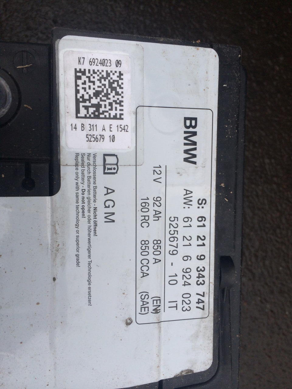 Запись не о чём, замена АКБ на оригинал АГМ — BMW X5 (E53), 4,6 л, 2002 ...