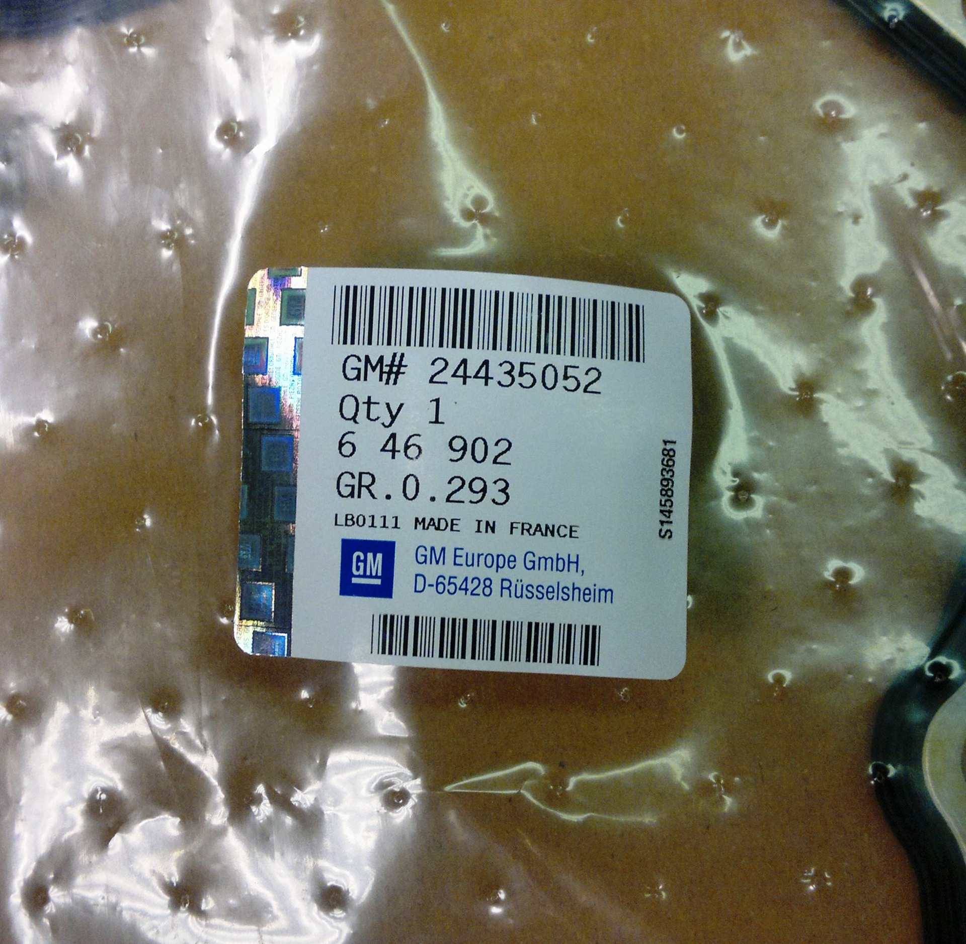 24435052 ПРОКЛАДКА, МАСЛЯНЫЙ НАСОС К БЛОКУ ЦИЛИНДРОВ GM | Запчасти на ...