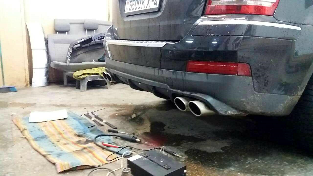 Работа над обвесом (задний бампер) — Mercedes-Benz GL-Class (X164), 5,5 ...