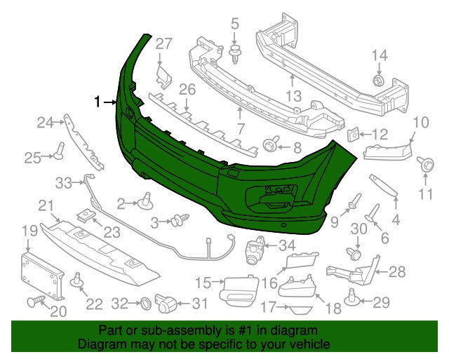 LR038563 Передний бампер Jaguar Land Rover | Запчасти на DRIVE2