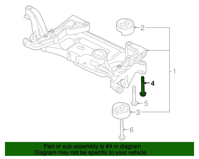 N91039801 Болт переднего рычага M12x90x1.5 Passat B6 VAG | Запчасти на ...