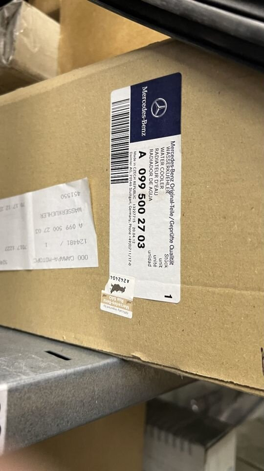 A0995002703 Радиатор C-CLASS W204 11-/E-CLASS W212 12- Mercedes ...