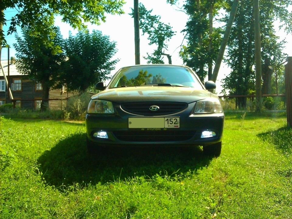 Светодиодные лампы H27 в ПТФ — Hyundai Accent (2G), 1,5 л, 2008 года ...