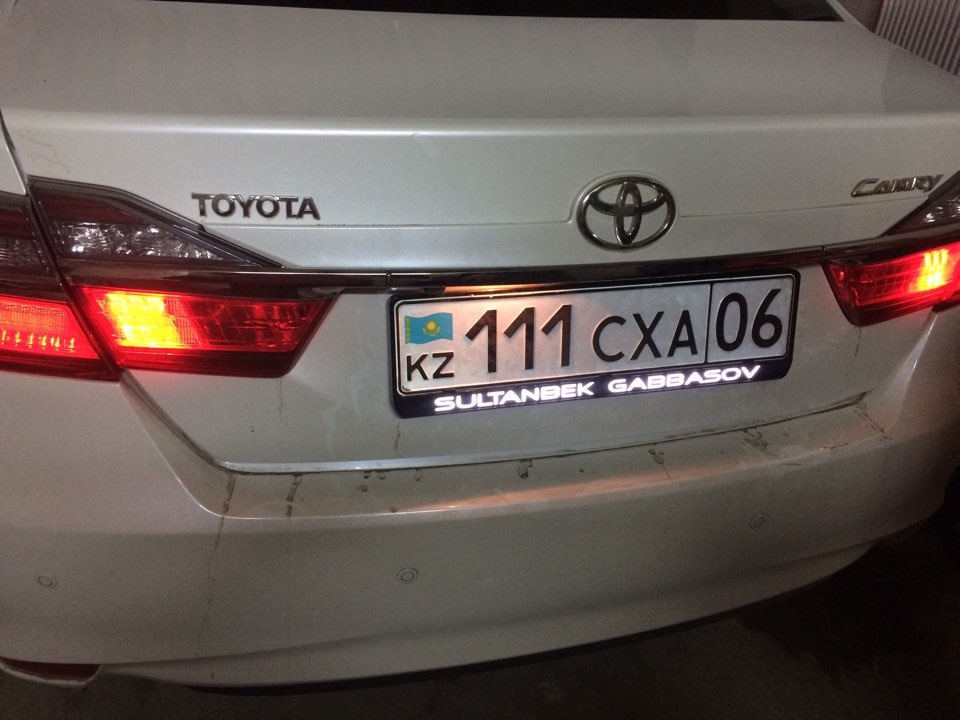 Рамка с подсветкой — Toyota Camry (XV50), 2,5 л, 2014 года | аксессуары ...