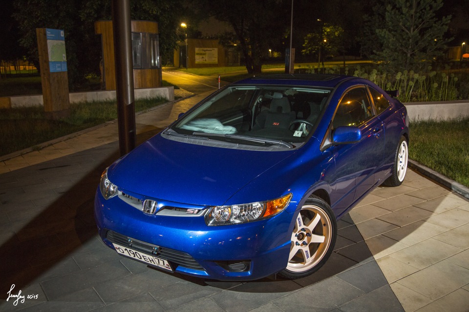 Фото, Лето, Ночь, Улица без фонаря — Honda Civic Si (6G), 2 л, 2006 ...