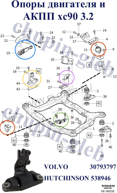30793797 Опора двигателя Volvo | Запчасти на DRIVE2