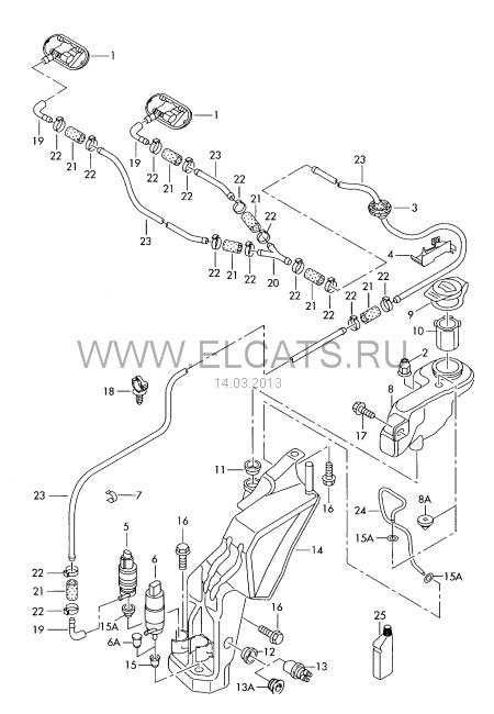 Готовимся к полной замене системы омывания лобового стекла — Audi A4 ...