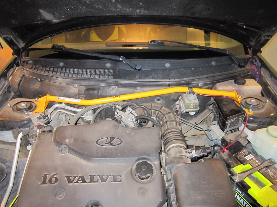 растяжка передних стоек лады приоры. — Lada Приора седан, 1,6 л, 2009 ...